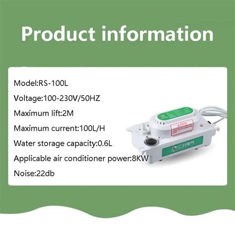 Rs 100l 110v 220v Automatic Air Conditioning Drainage Pump Condensate