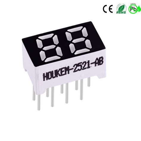 oem 2 digits 7 segment led display 0 8 inch customized factory