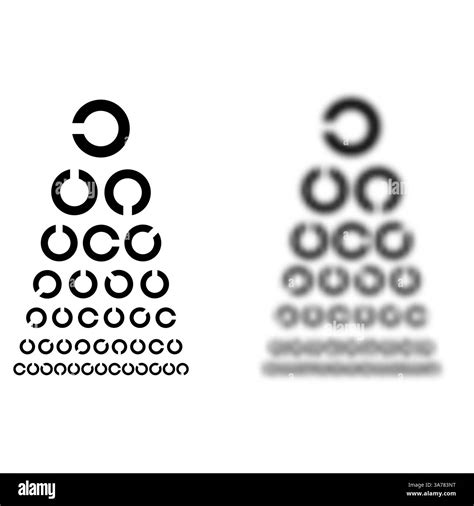 Vector Eye Chart Showing Optometry Test For Visual Acuity Japanese