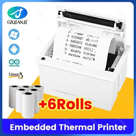 qr204 mini embedded printer thermal esc pos receipt parallel panel