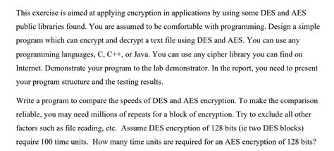 Solved This Exercise Is Aimed At Applying Encryption In Chegg Com