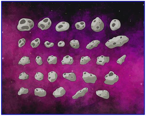 A Bunch Of Space Asteroids By VerzatileDev