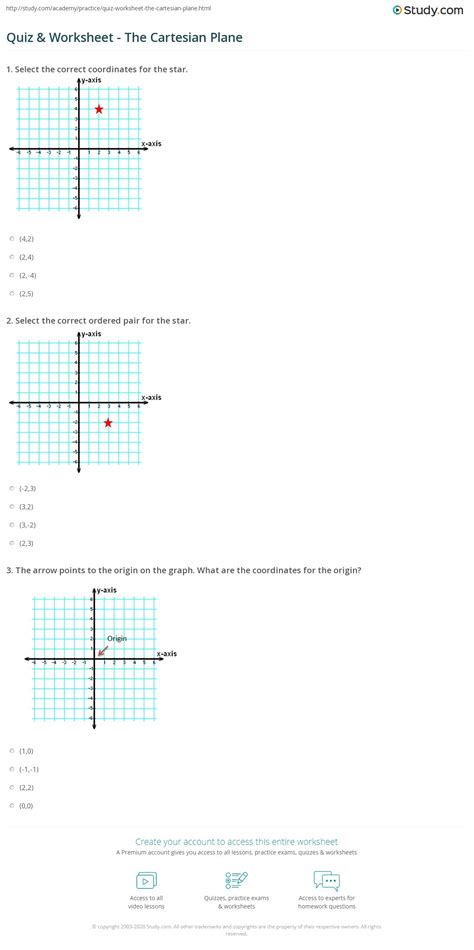 Cartesian Plane Worksheet Learning Worksheets