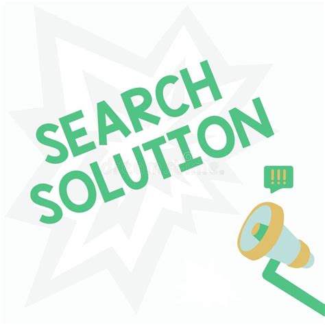 Conceptual Display Search Solution Business Concept An Action Or Process Of Finding Solution To