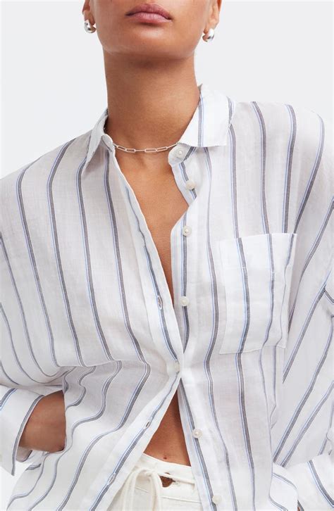 Madewell The Oversized Stripe Button Up Shirt Nordstromrack