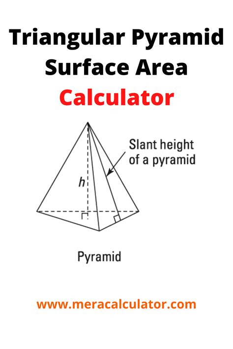 Triangular Pyramid Surface Area Calculator