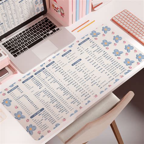 女生花朵鼠标垫超大号快捷键大全ps办公电脑桌垫键盘滑鼠垫子cad 虎窝淘