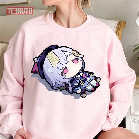 Laying Chibi Qiqi Genshin Impact Unisex Sweatshirt Teeruto