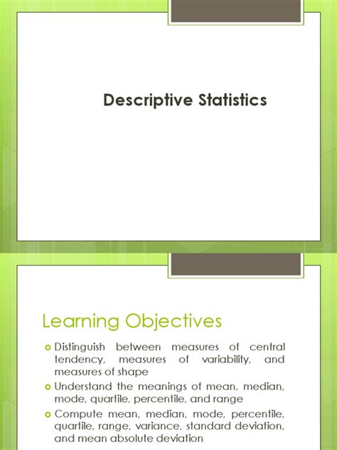 Discriptive Statistics Pdf Mode Statistics Coefficient Of Variation