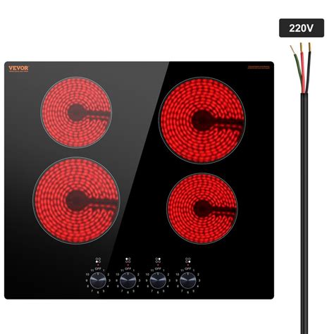 Vevor Built In Electric Cooktop Radiant Ceramic Cooktop 4 Burners 23