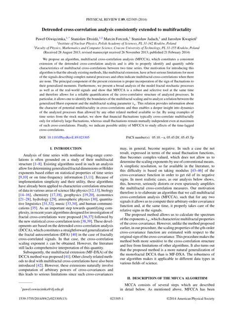 Pdf Detrended Cross Correlation Analysis Consistently Extended To Multifractality
