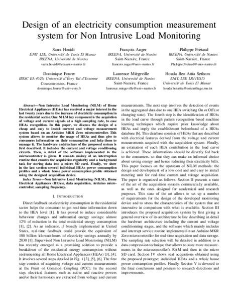 pdf design of an electricity consumption measurement system for non