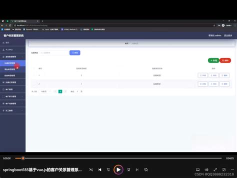 基于springboot vue客户关系管理系统 crm 含文档附万字文档 源码 lw 部署文档 讲解等 crm springboot csdn博客
