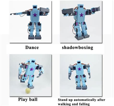 12 Dof Biped Humanoid Robot Can Dance Walk Control Open Source Mixly G E Smart Way