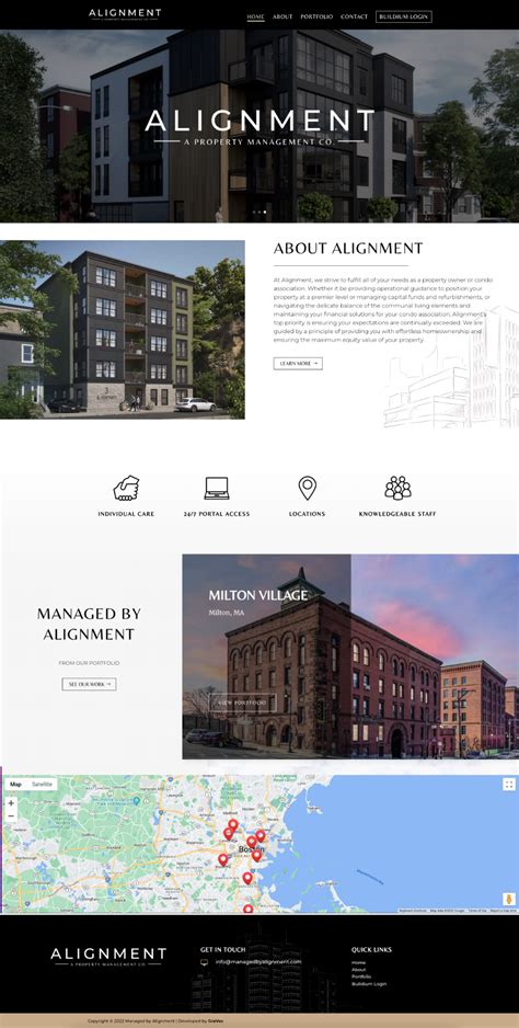 Responsive Website For Property Management Company Alignment Gravoc