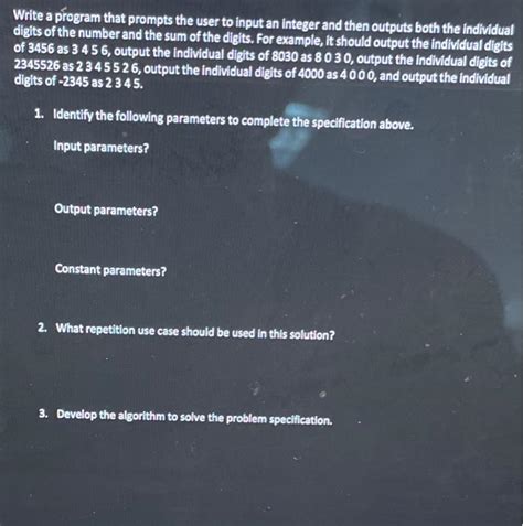 Solved Write A Program That Prompts The User To Input An Chegg