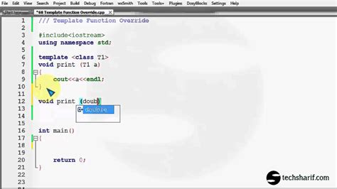 Bangla C Video Tutorial 68 Template Function Override Youtube