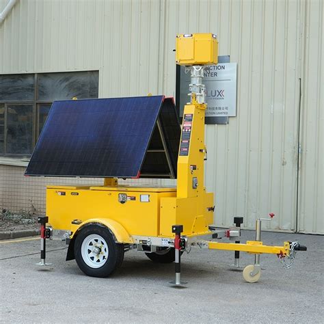 Towable Solar Surveillance Tower With Trailer Hisolo Series By Biglux