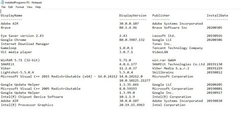 How To View List Of Installed Application On Windows