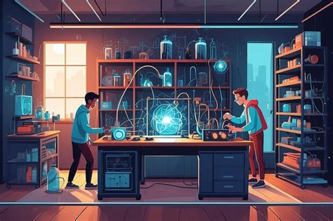 Premium Photo Showcase A Physics Lab With Students Experimenting With