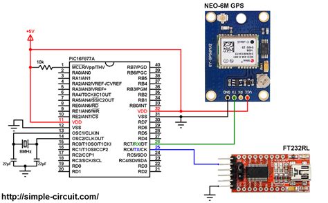 interfacing pic16f877a with neo 6m gps module