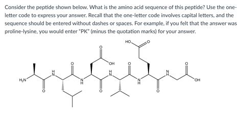 solved consider the peptide shown below what is the amino