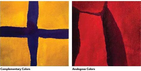 Complementary Colors And Analogous Colors In Abstract Art Paintings