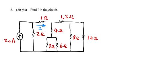 solved 2 20 pts find i in the circuit