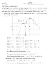 Calc Project Spring KEY Pdf Course Hero