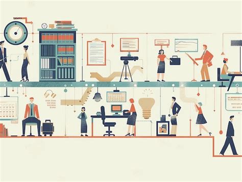 Visual Timeline Of Hr Evolution Premium Ai Generated Image