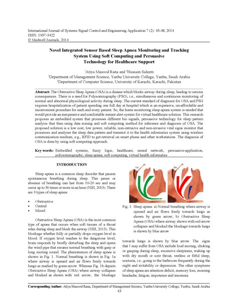 Pdf Novel Integrated Sensor Based Sleep Apnea Monitoring And Tracking System Using Soft