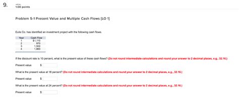 Solved 8 1 00 Points Problem 5 9 Calculating Annuity Values