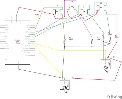 Simulación del brazo robot con arduino