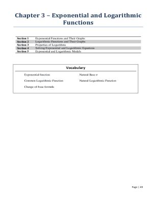 Fillable Online Pre Calculus Logarithmic Functions And Their Graphs Part Fax Email Print