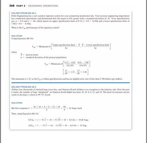 268 Part 2 Designing Operations Solved Problem S64