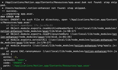 No Such File Or Directory Open Applicationsnotionappcontents