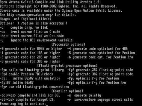 From Turboc To Open Watcom A Tale Of Two C Compilers And Their