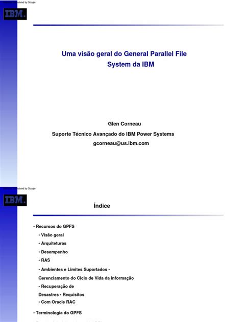 Corneau Ibms General Parallel File System An Ove Ver Traduzido Pdf