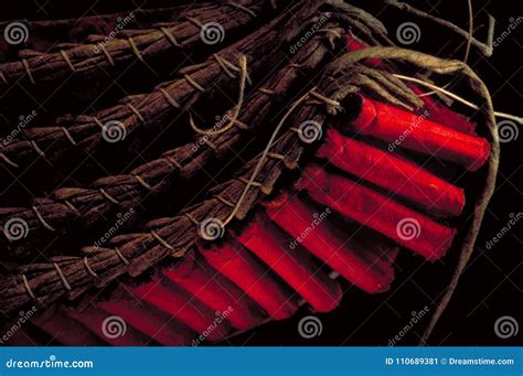 Tiny Red Firecrackers Stock Image Image Of Ladyfingers 110689381