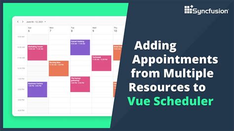 Adding Appointments From Multiple Resources To Vue Scheduler Youtube