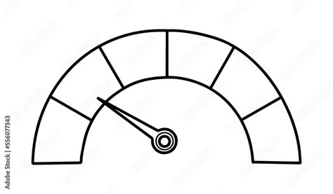 Outline Of Scale With Arrow The Measuring Device Risk Scale Tachometer Fast Speedometer