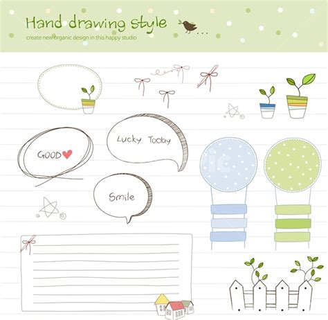 일러스트 손그림 꾸미기 꾸밈소스 소스 사진이미지일러스트캘리그라피 유니디오작가