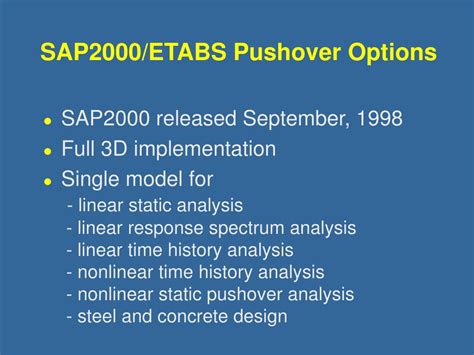 PPT Static Pushover Analysis PowerPoint Presentation Free Download ID 1223989