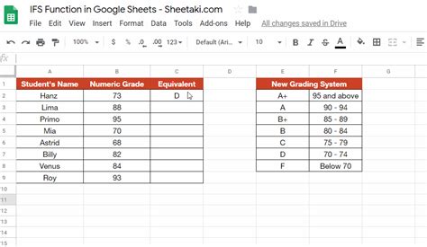 How To Use IFS Function In Google Sheets Step By Step