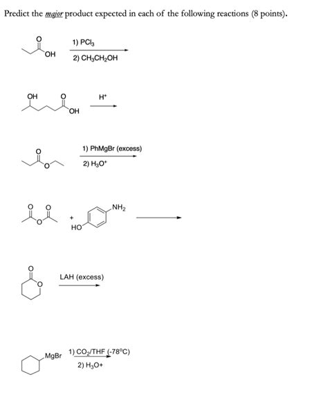 Solved Predict The Major Product Expected For Each Of