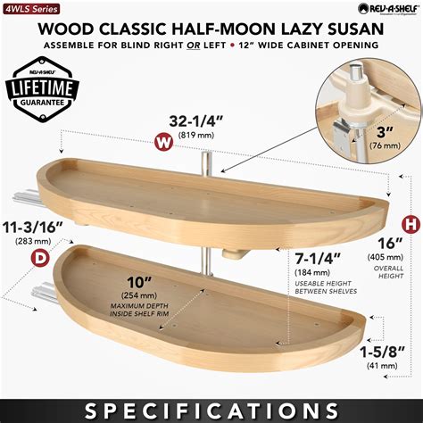 Classic Wood Half Moon Shelf