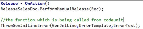 How To Call A Function From Codeunit In A Page Action —
