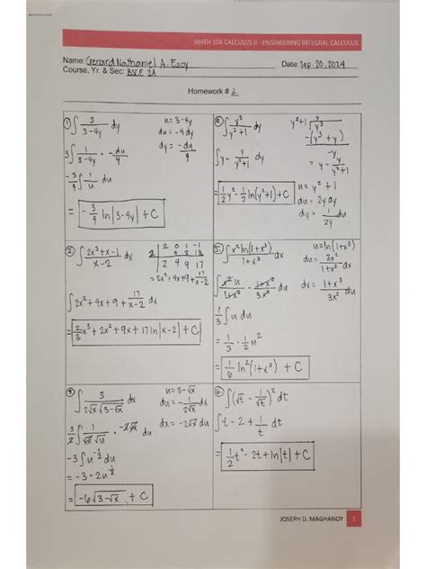 Integral Practice 1 Pdf