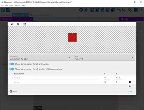 Fixed Sprites With Modified Points Do Not Collide Correctly Bugs
