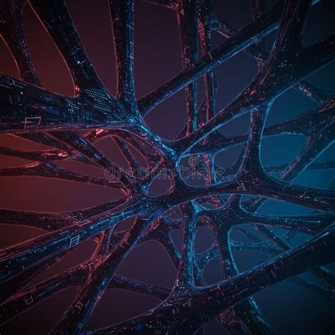 Abstract Digital Rendering Featuring A Complex Intertwining Network Of